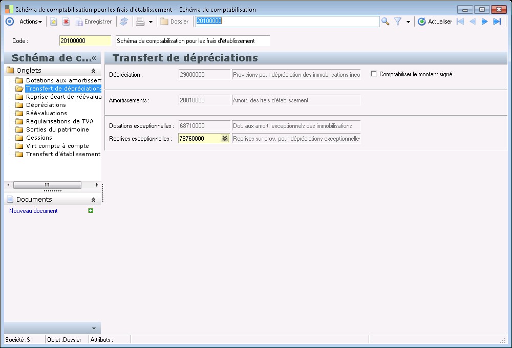 Schéma de comptabilisation
