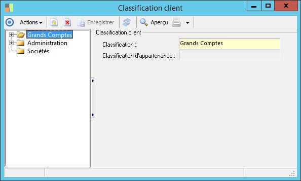 Classification client
