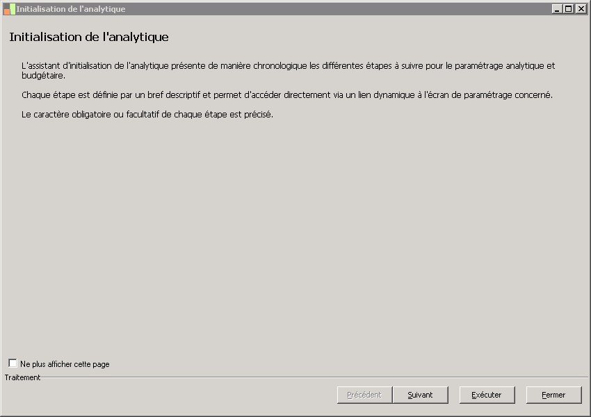 Initialisation de l'analytique