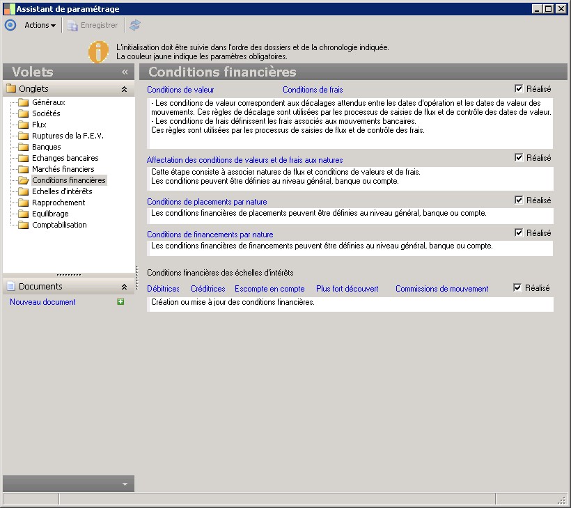 Assistant de paramétrage