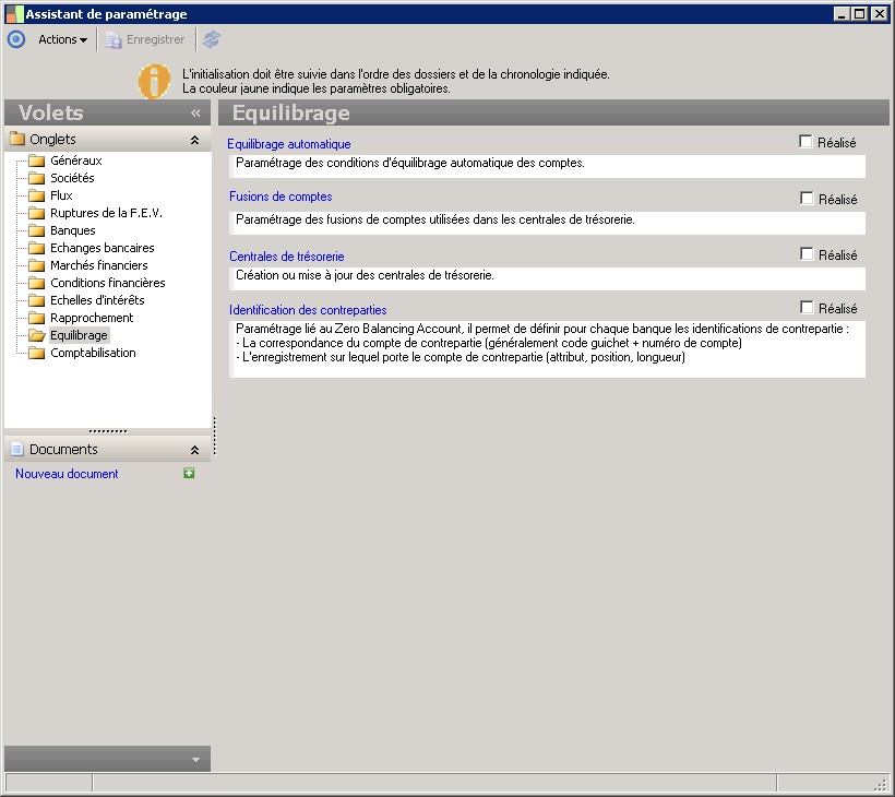 Assistant de paramétrage